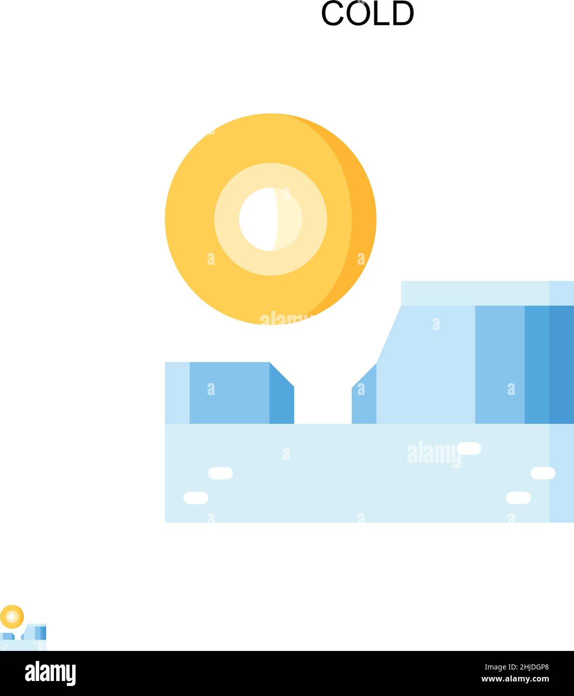 Cold Simple vector icon. Illustration symbol design template for web ...