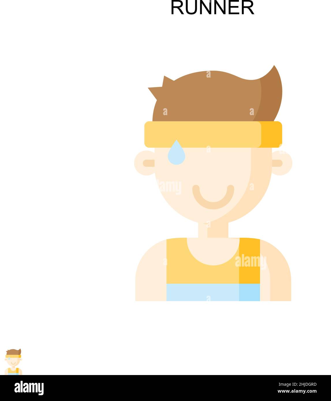 Runner Simple vector icon. Illustration symbol design template for web ...