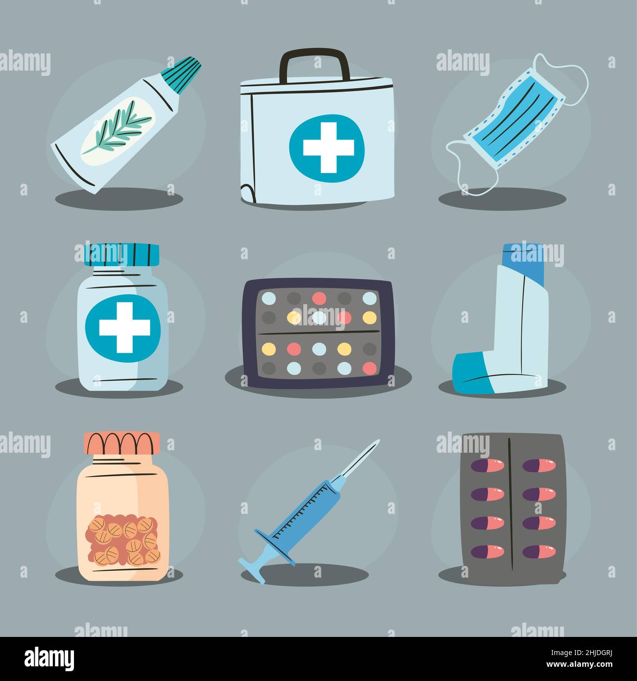 set of nine medicine icons Stock Vector Image & Art - Alamy