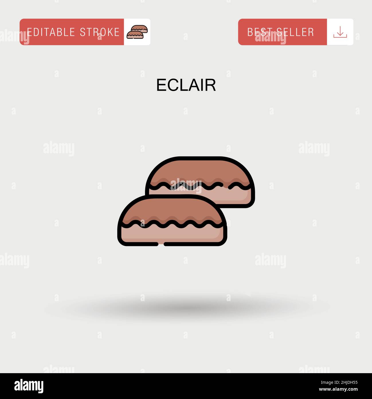 Eclairs glaze Stock Vector Images - Alamy