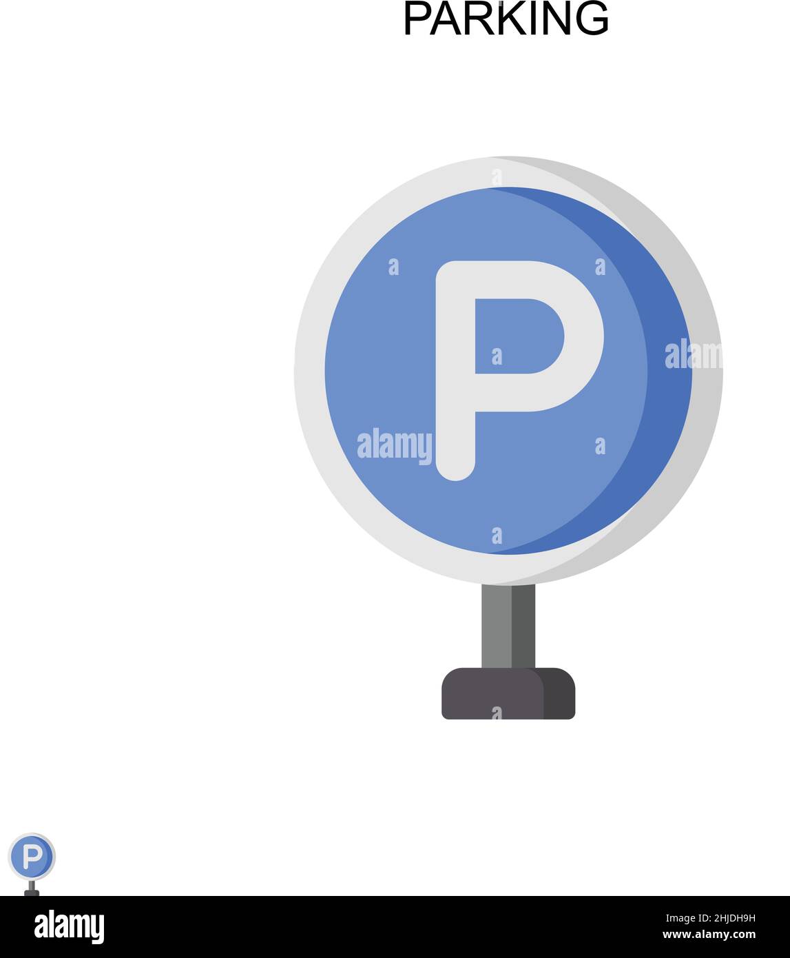Parking Simple vector icon. Illustration symbol design template for web ...