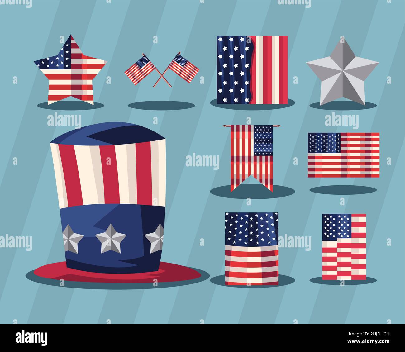 set of nine president day icons Stock Vector Image & Art - Alamy