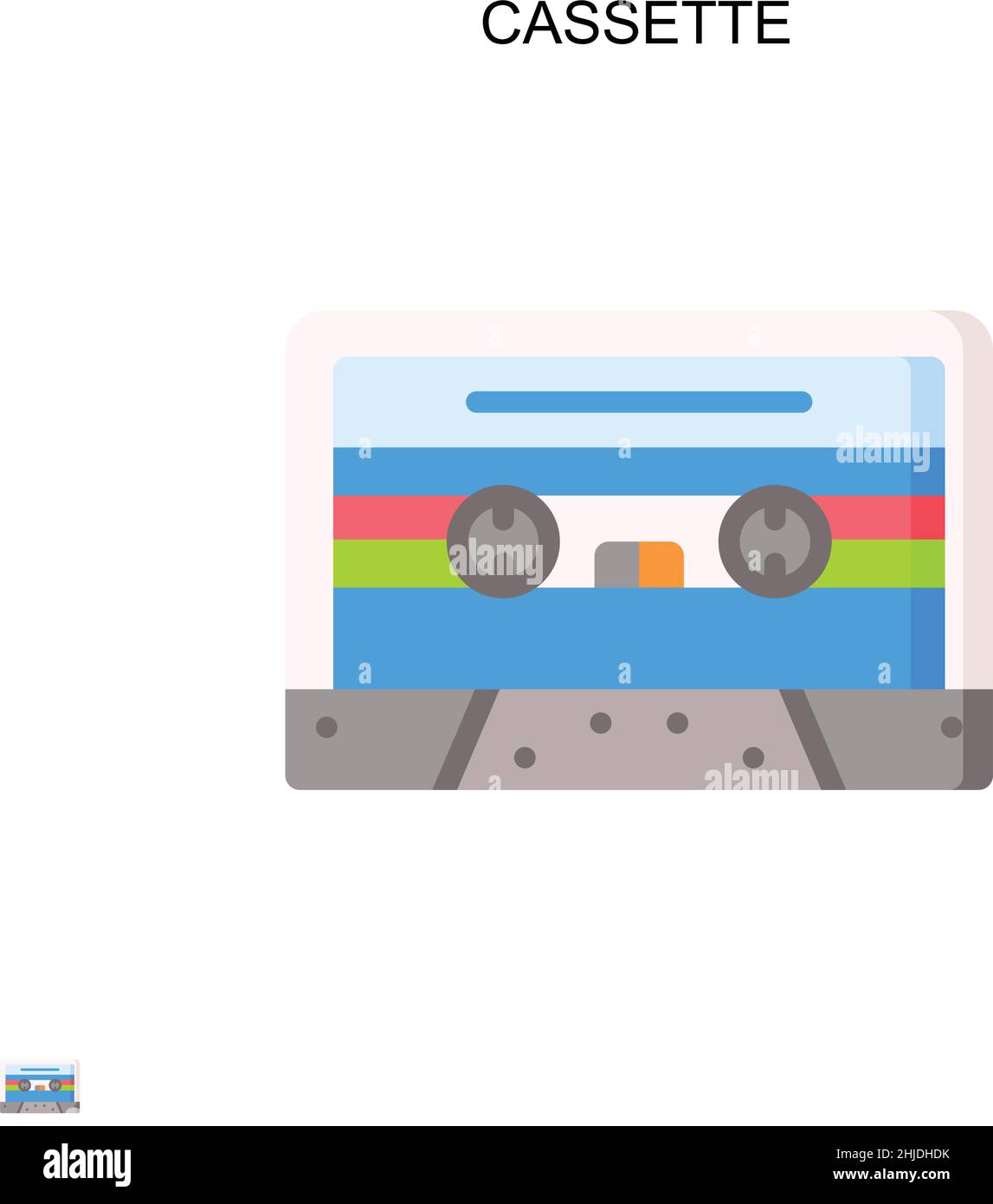 Cassette Simple vector icon. Illustration symbol design template for ...