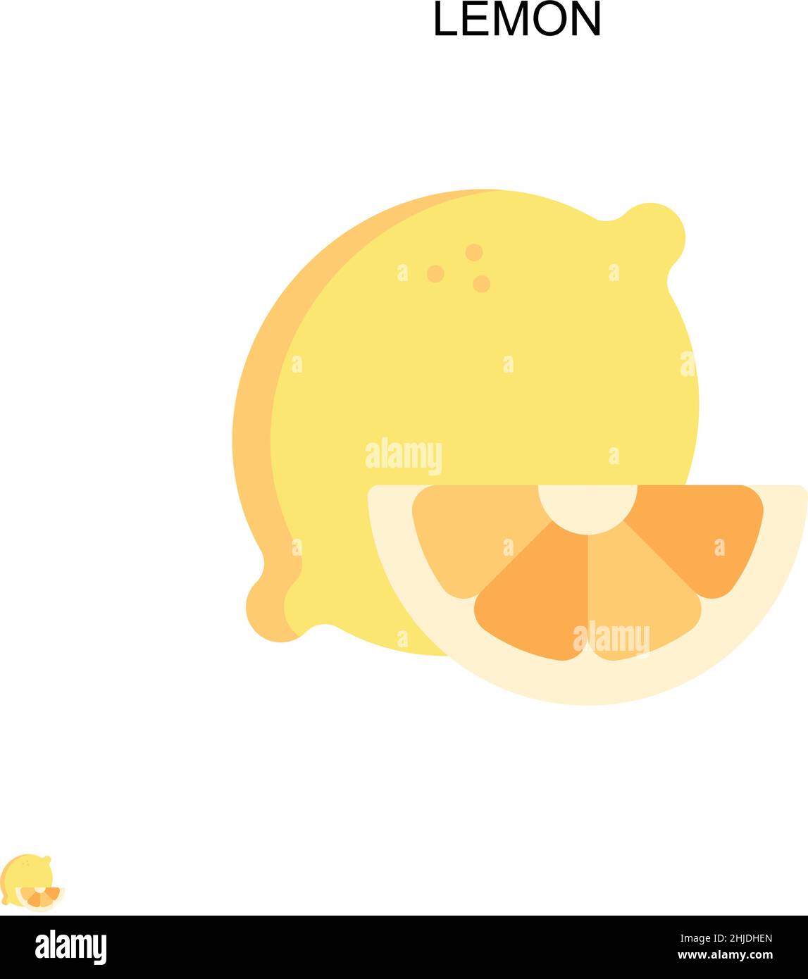 Lemon Simple vector icon. Illustration symbol design template for web ...