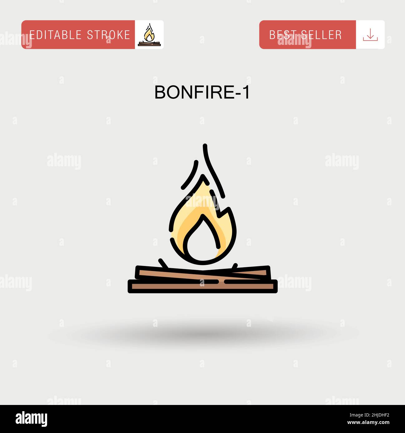 Campfire icon line simple Stock Vector Images - Alamy
