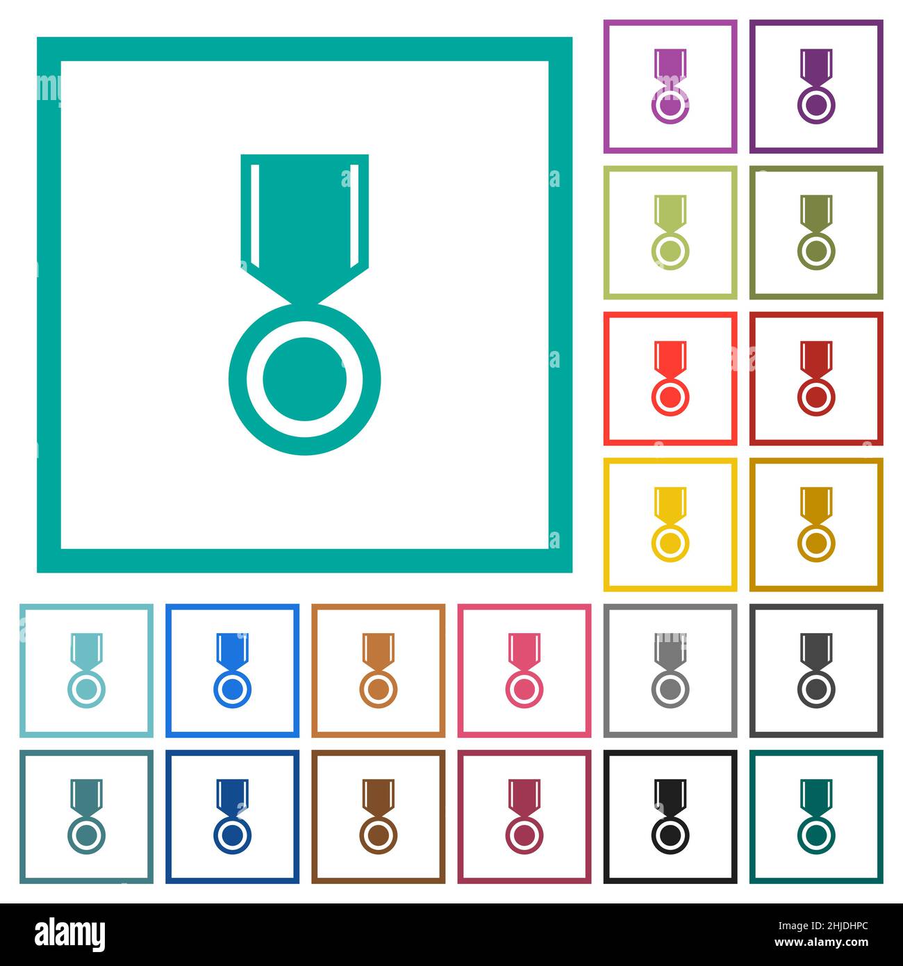 Medal with white solid ribbon Stock Vector Images - Alamy