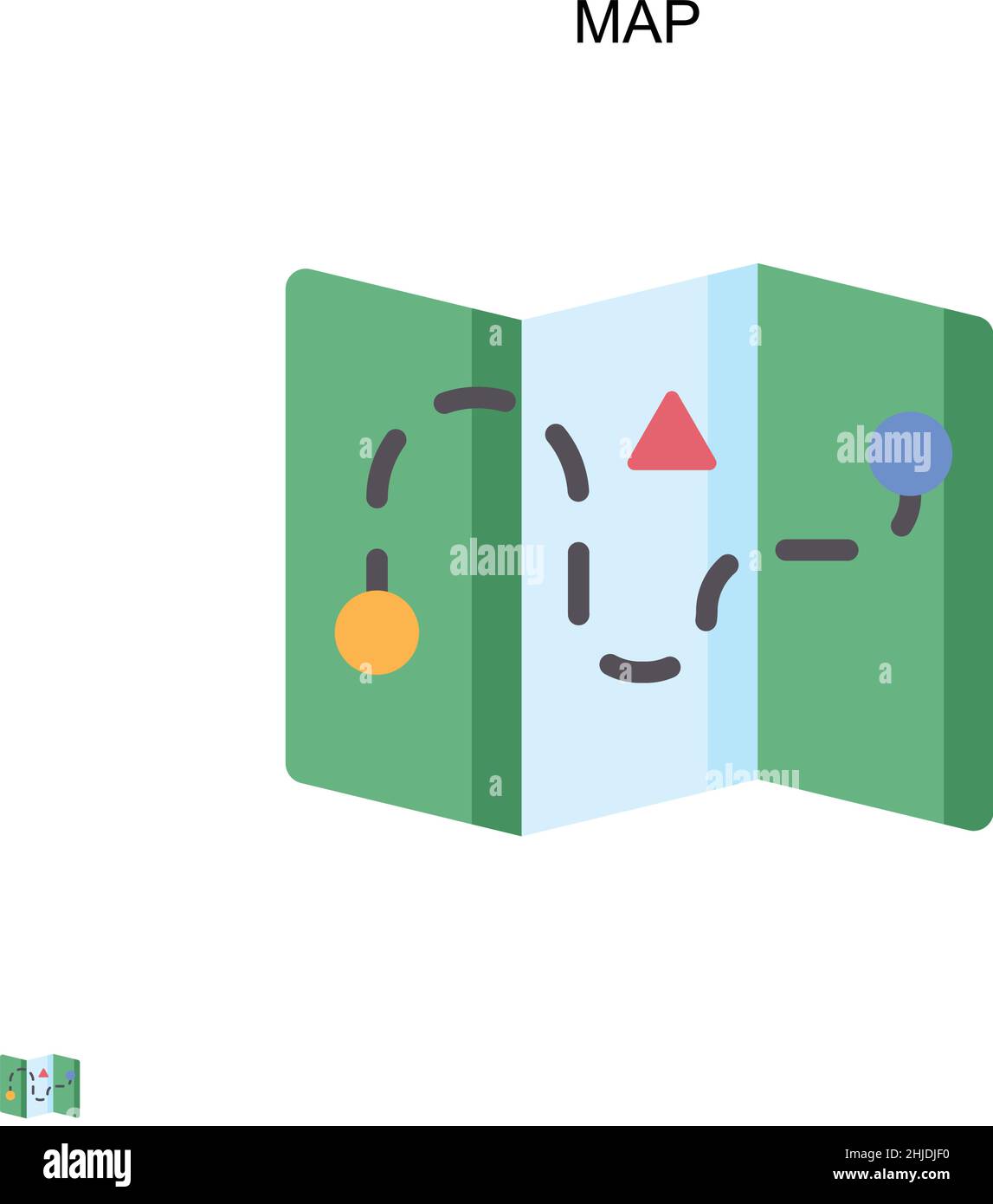 Map Simple vector icon. Illustration symbol design template for web ...