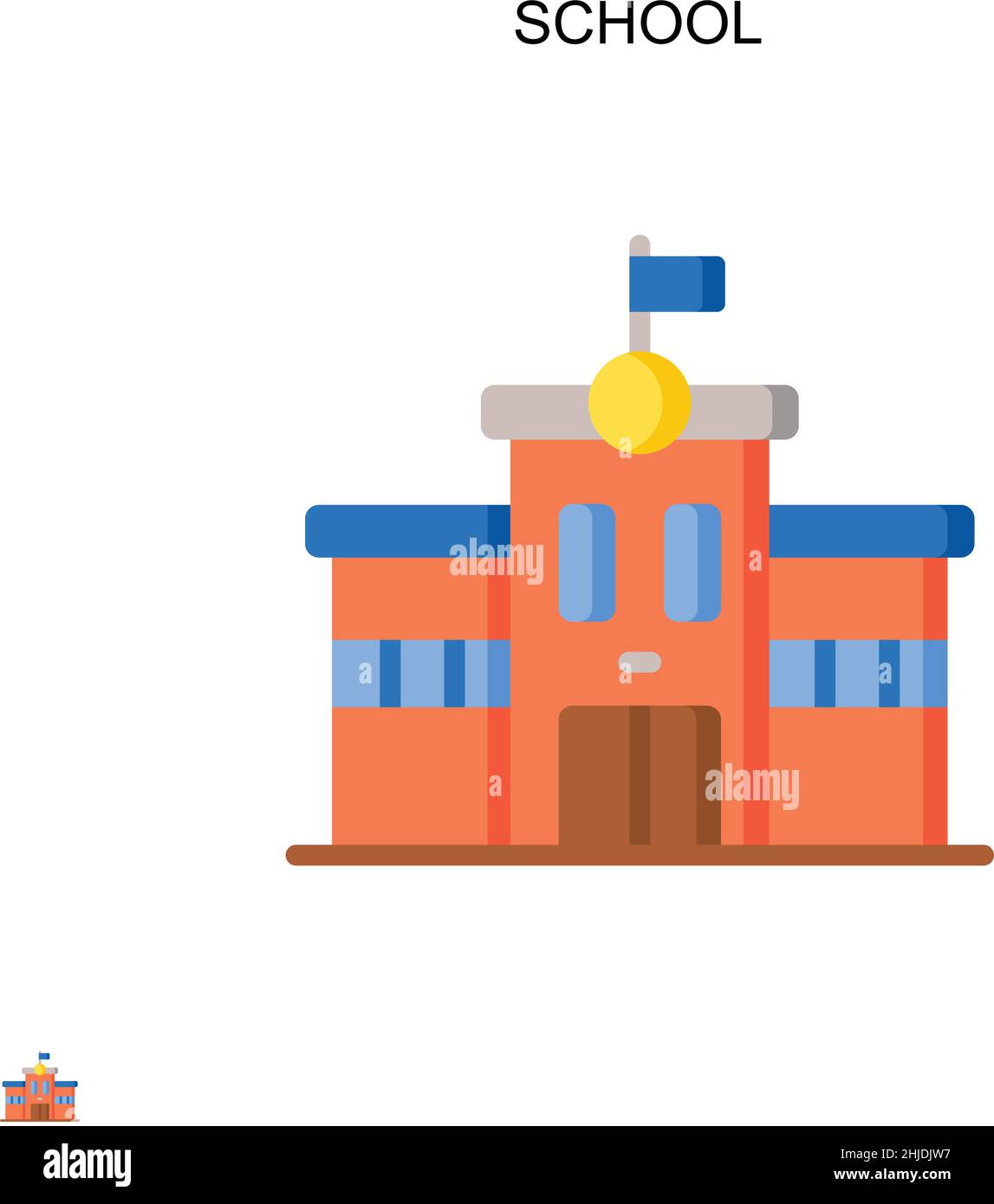 School Simple vector icon. Illustration symbol design template for web ...