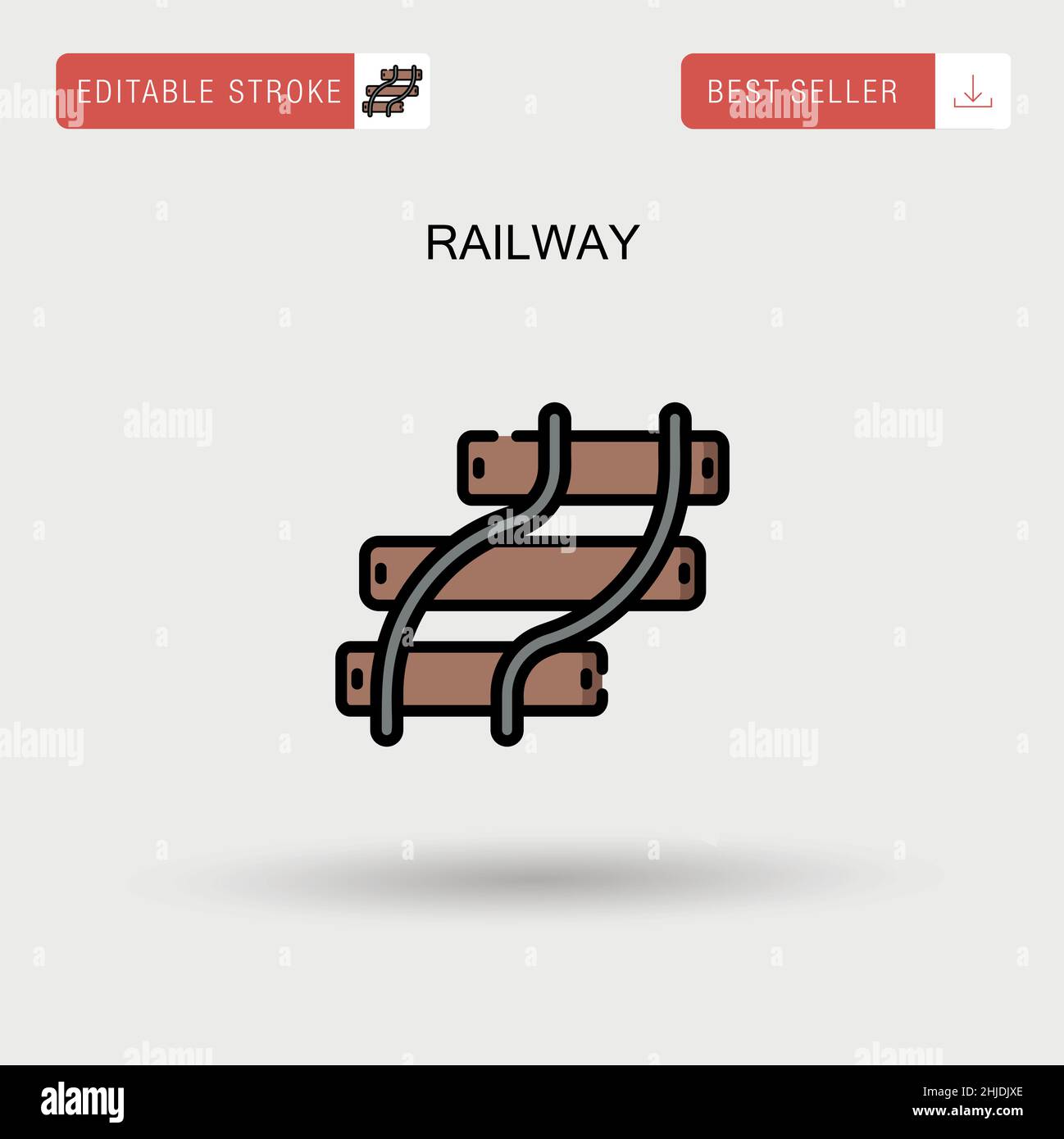 Railway Simple vector icon Stock Vector Image & Art - Alamy