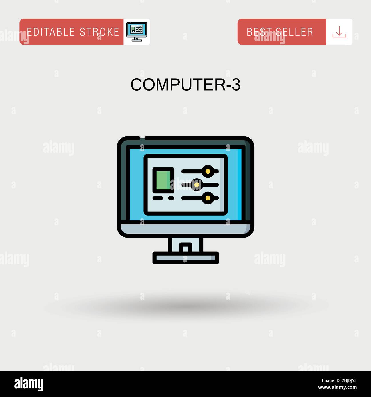 Computer-3 Simple vector icon Stock Vector Image & Art - Alamy