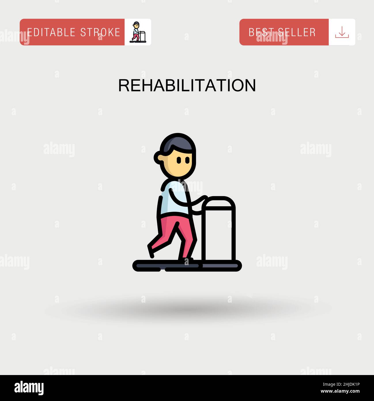Rehabilitation Simple vector icon Stock Vector Image & Art - Alamy
