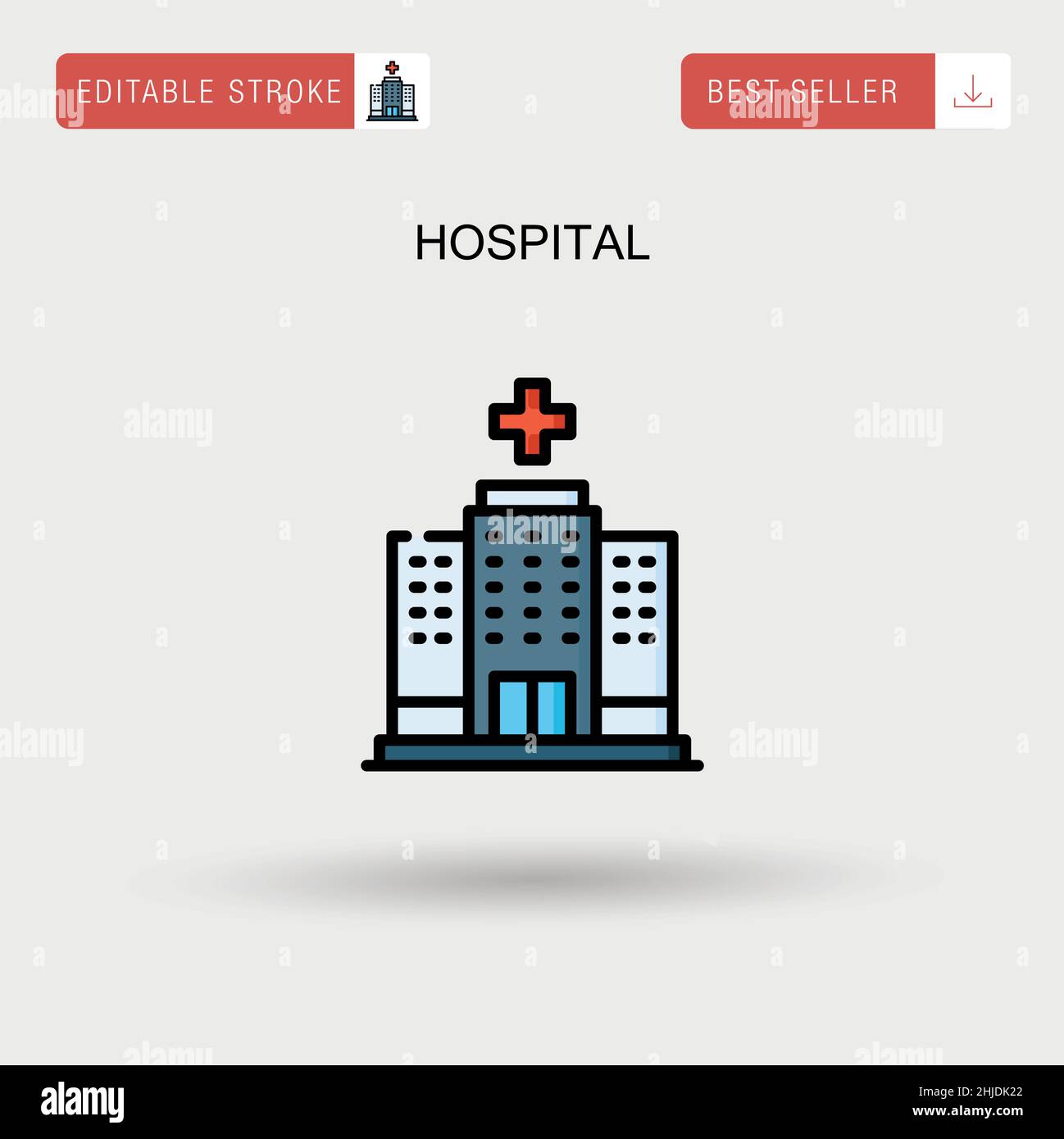 Hospital Simple vector icon Stock Vector Image & Art - Alamy