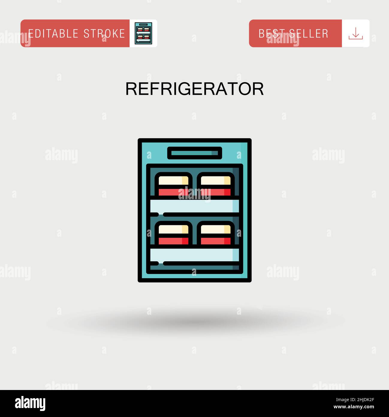 Refrigerator Simple vector icon Stock Vector Image & Art - Alamy
