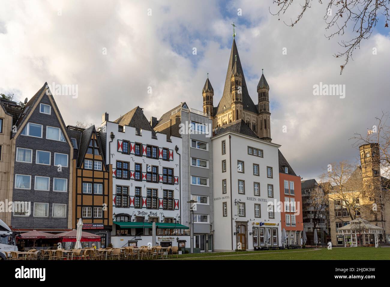 Historical buildings in Cologne on a bright winter day Stock Photo - Alamy