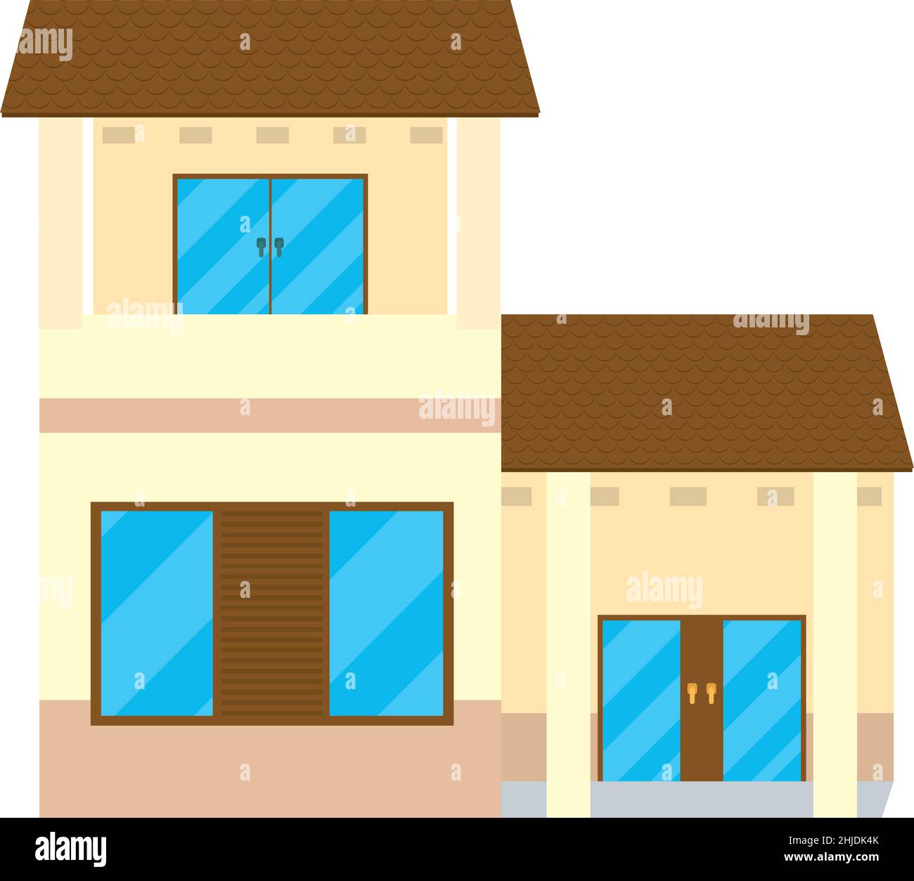 residential house on white background Stock Vector Image & Art - Alamy
