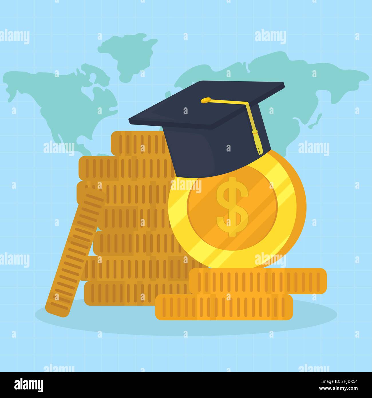 money and graduation illustration design Stock Vector Image & Art - Alamy