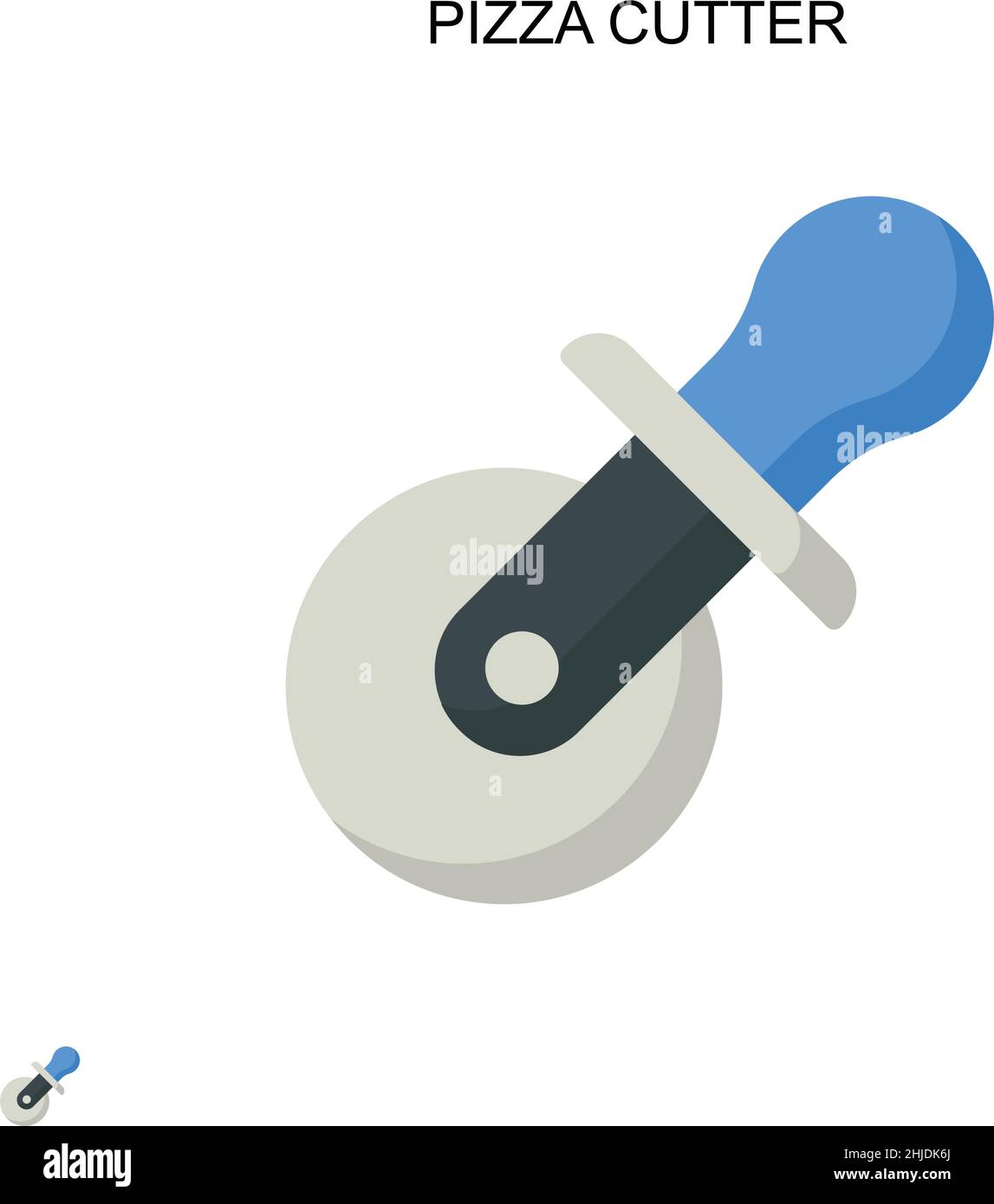 Pizza cutter Simple vector icon. Illustration symbol design template ...