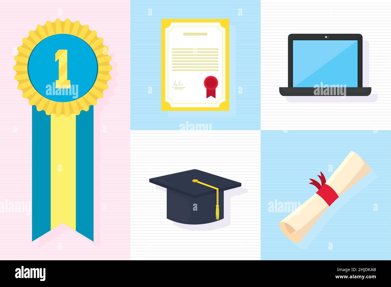 graduation and scholarship icon set Stock Vector Image & Art - Alamy