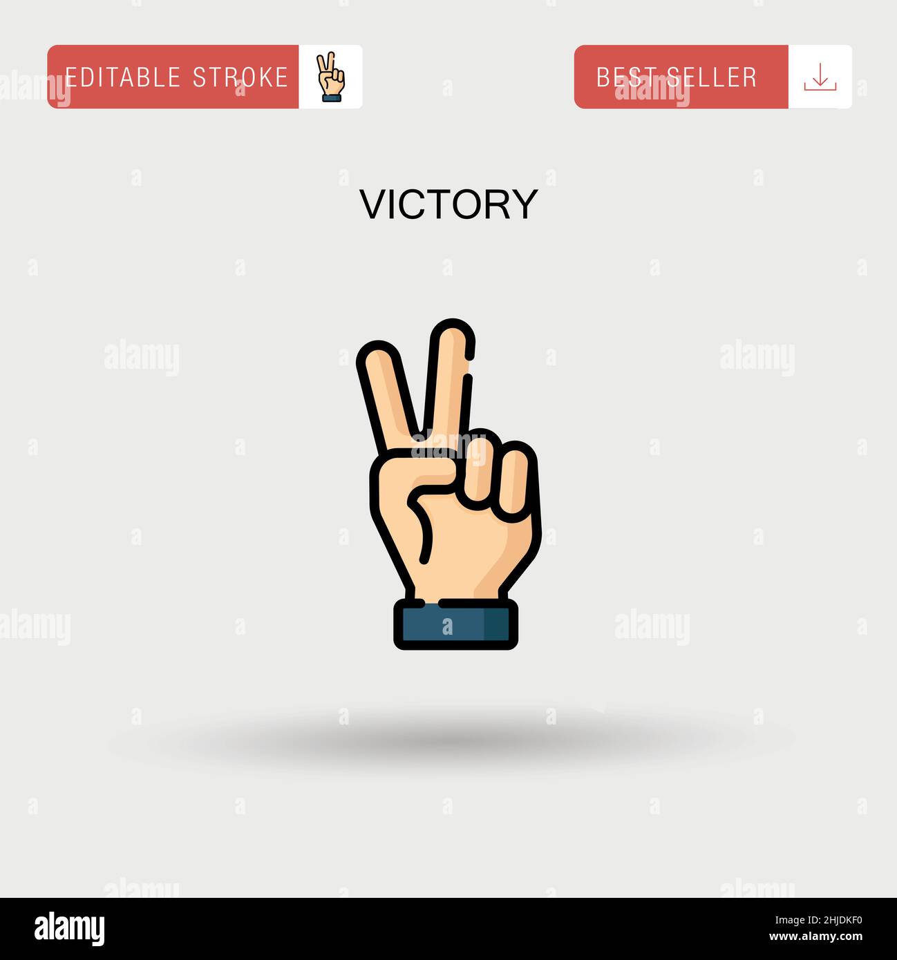 Victory Simple vector icon Stock Vector Image & Art - Alamy