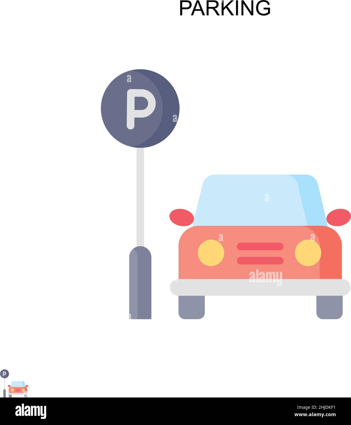 Parking Simple vector icon. Illustration symbol design template for web ...