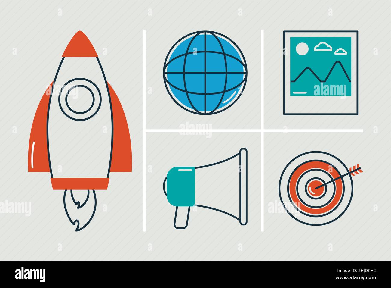 social marketing icon set design Stock Vector Image & Art - Alamy