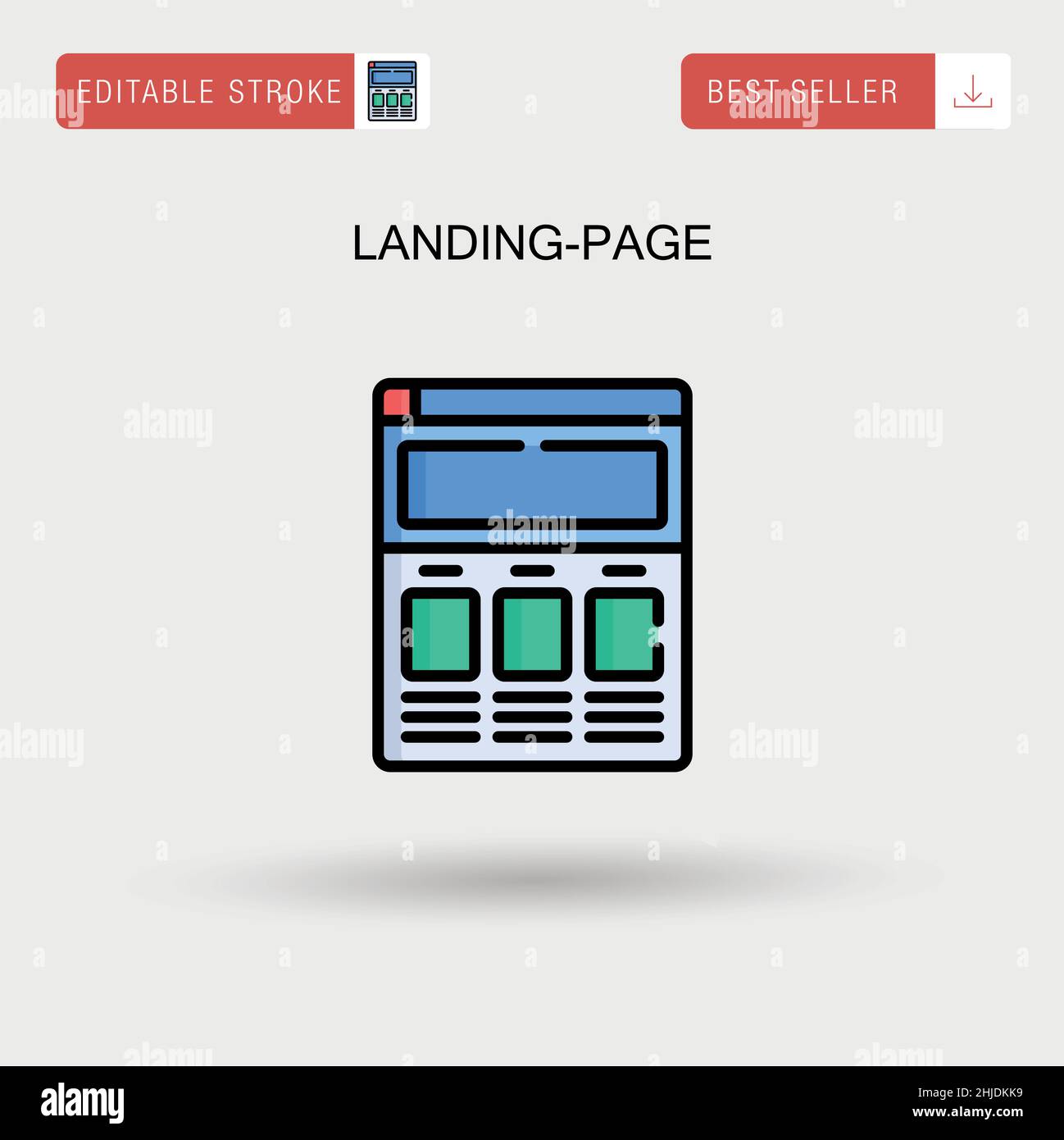 Landing page simple vector hi-res stock photography and images - Alamy