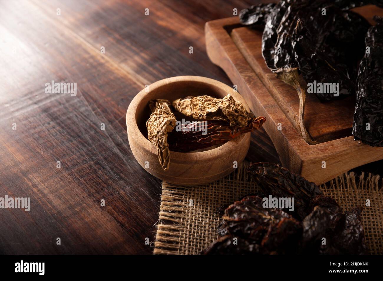 Variety of mexican dried chili. Chile Morita, Chipotle and Pasilla ...