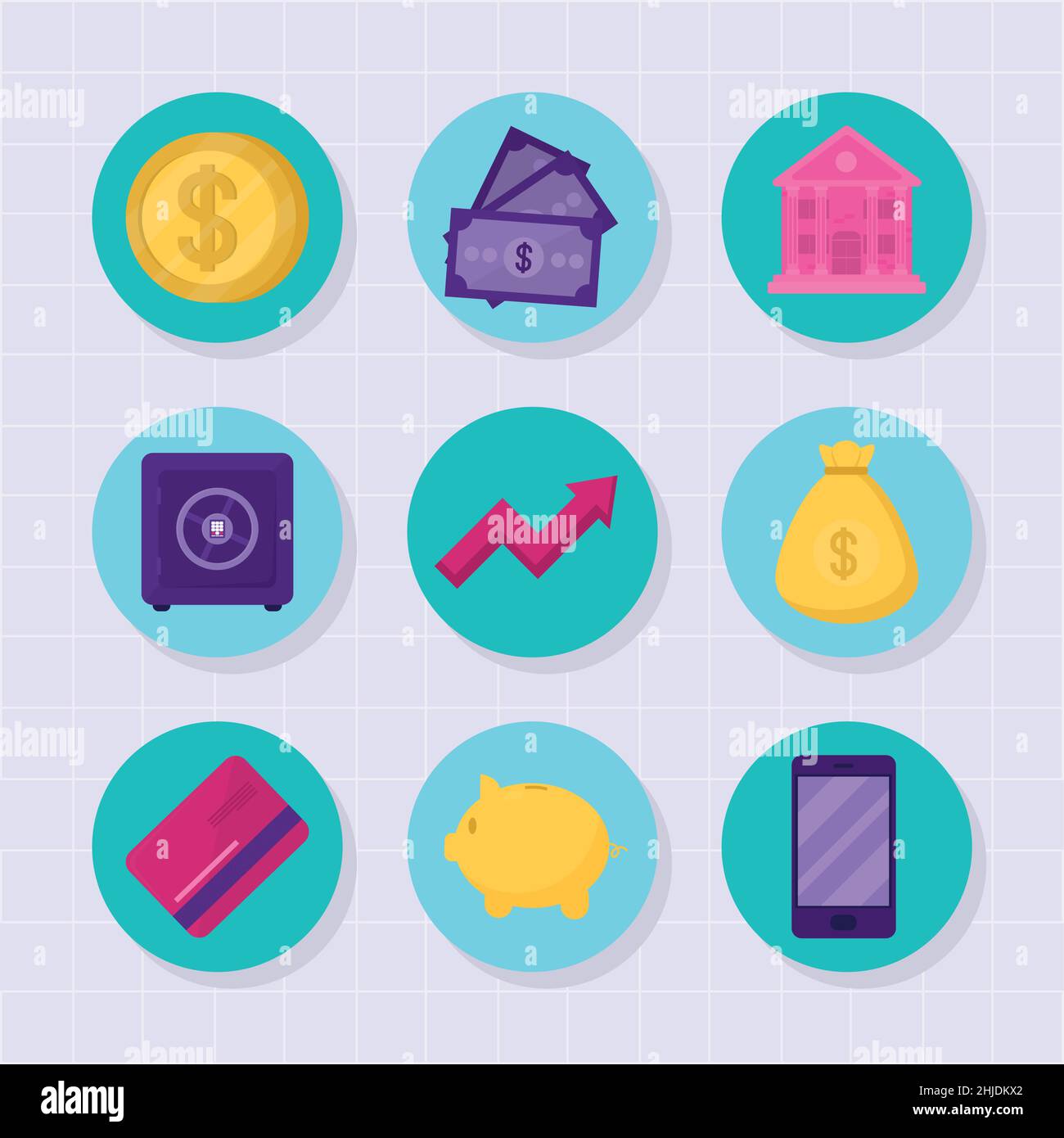 banking and financial icon set Stock Vector Image & Art - Alamy