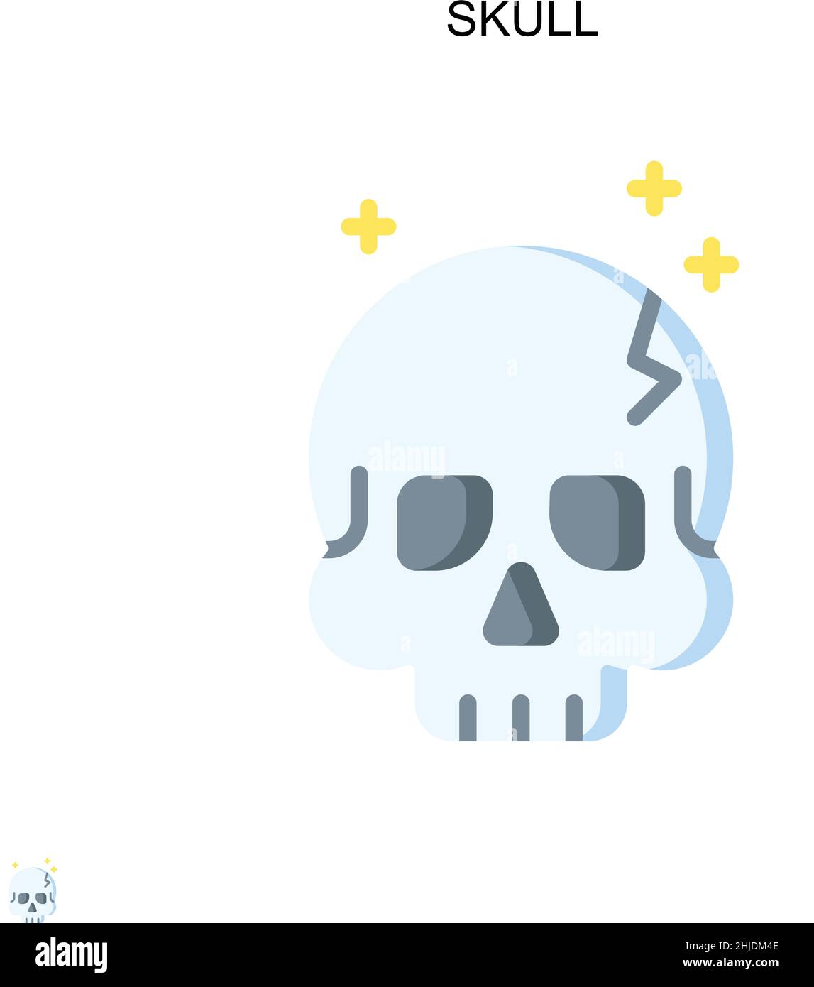 Skull Simple vector icon. Illustration symbol design template for web ...