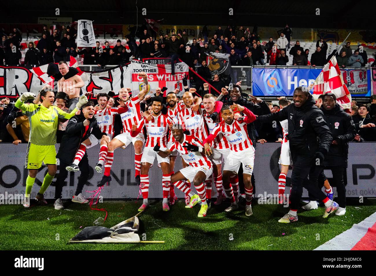 OSS, NETHERLANDS - JANUARY 28: Fans and supporters of TOP Oss ...