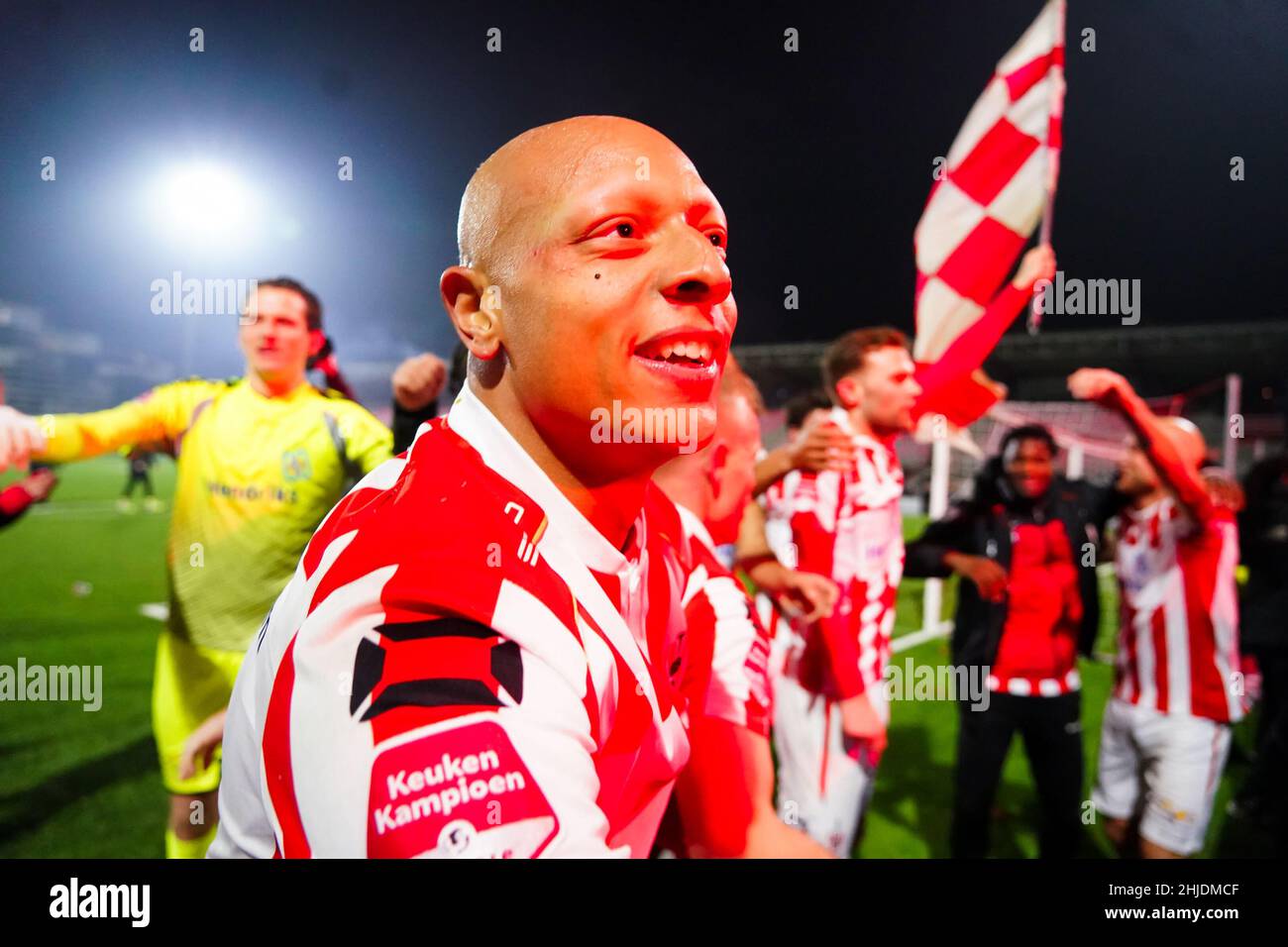 OSS, NETHERLANDS - JANUARY 28: Kay Tejan of TOP Oss during the Dutch ...