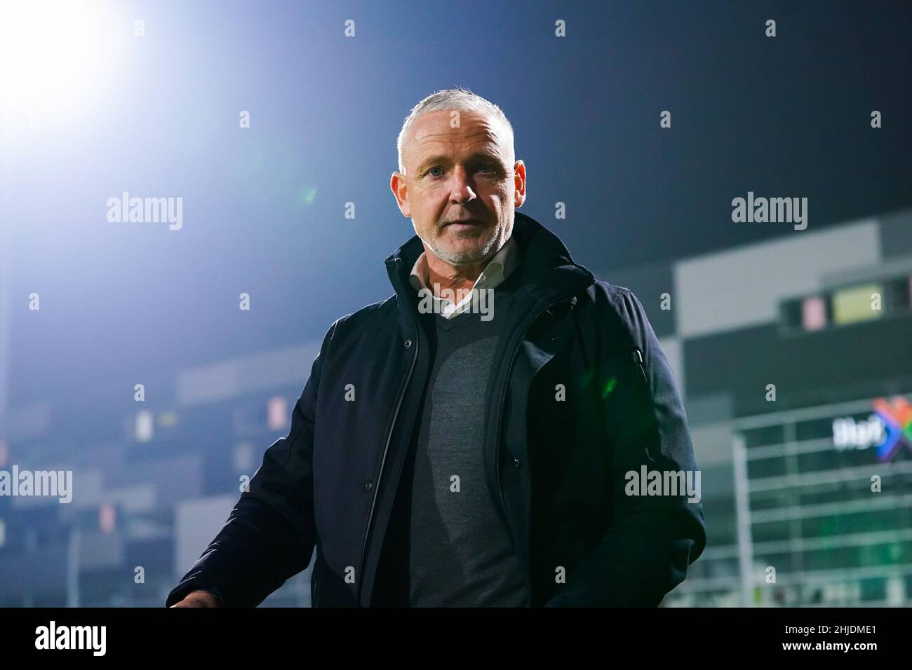 OSS, NETHERLANDS - JANUARY 28: Coach Jack de Gier of FC Den Bosch looks ...