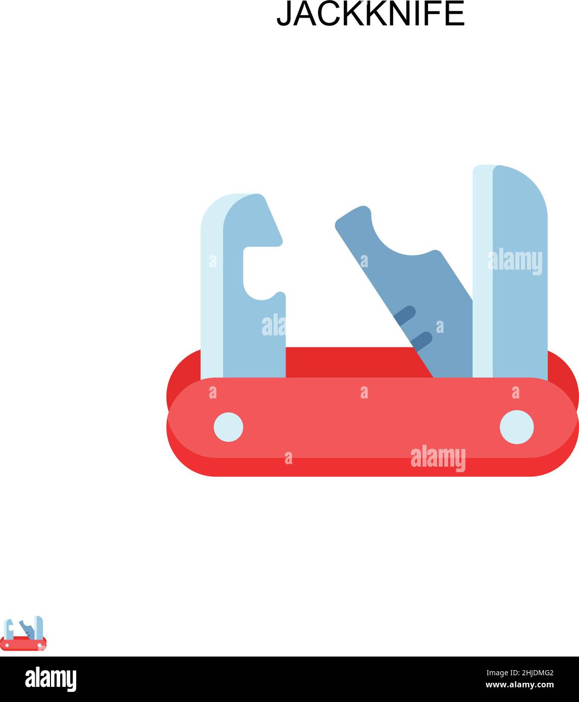 Jackknife Simple vector icon. Illustration symbol design template for ...