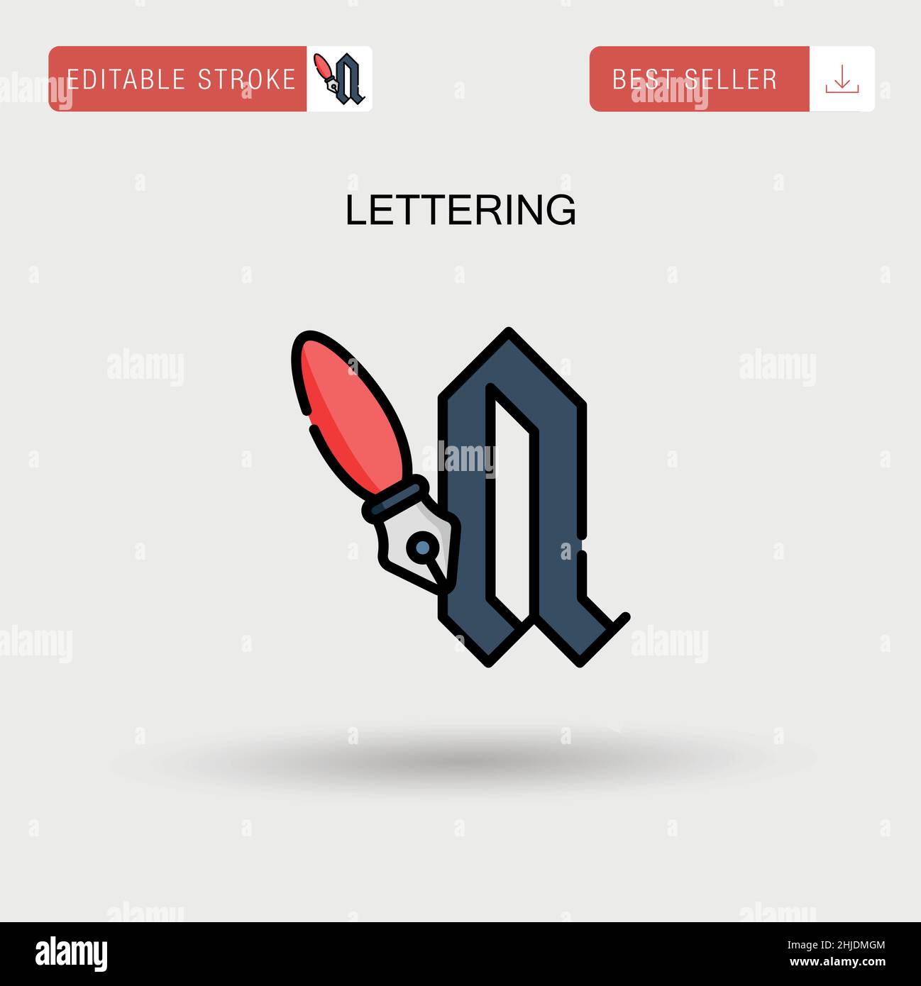 Lettering Simple vector icon Stock Vector Image & Art - Alamy