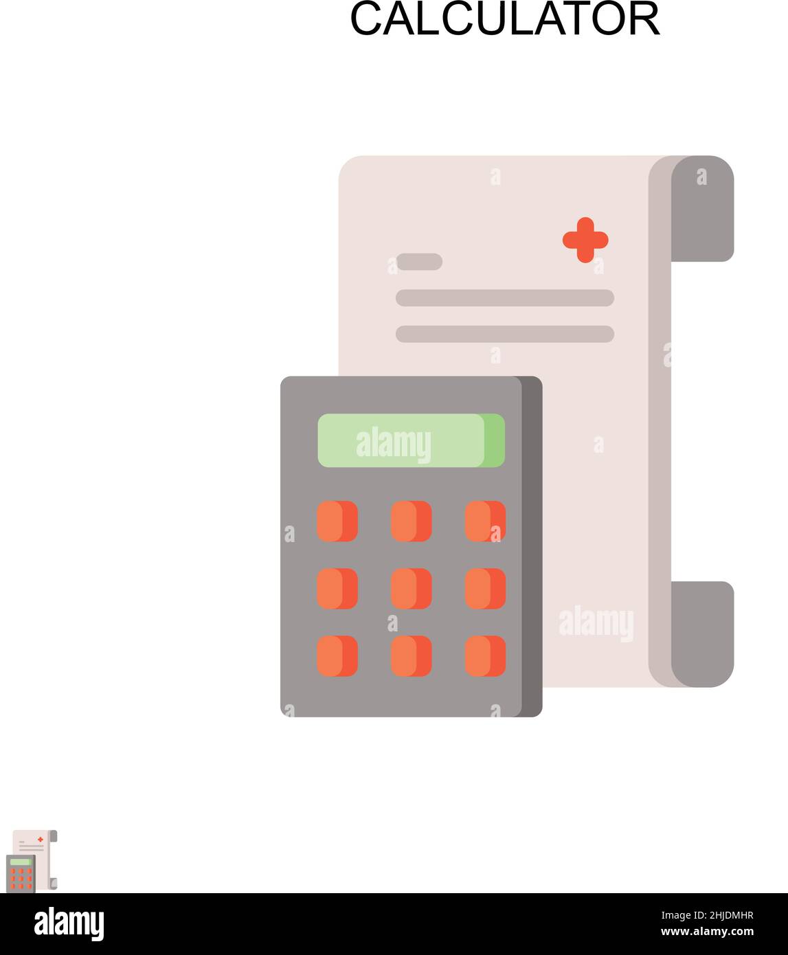 Calculator Simple vector icon. Illustration symbol design template for ...