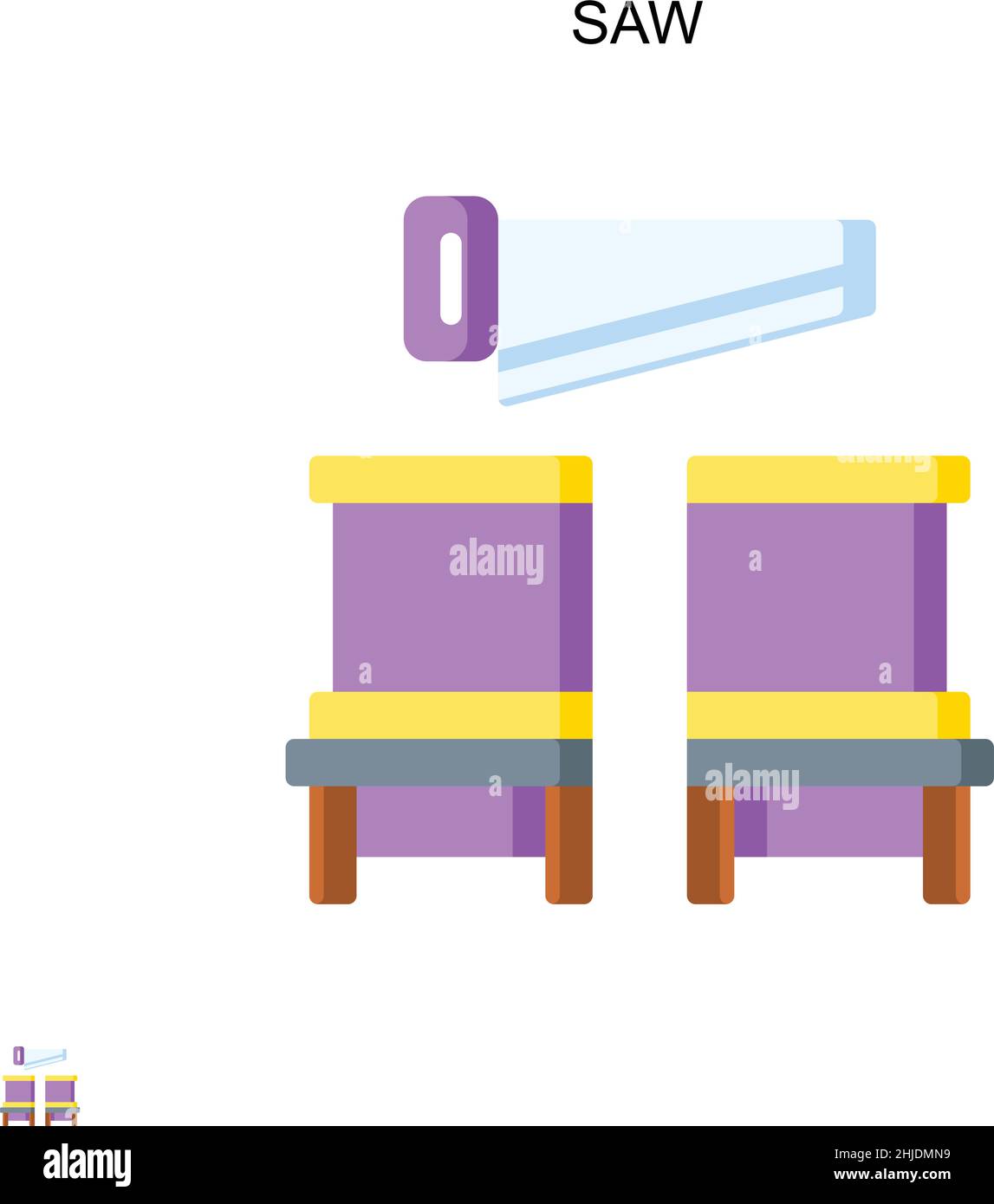 Saw Simple vector icon. Illustration symbol design template for web ...