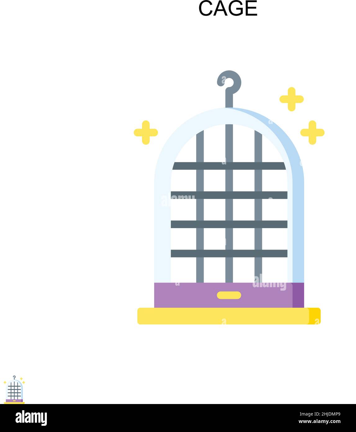 Cage Simple vector icon. Illustration symbol design template for web ...