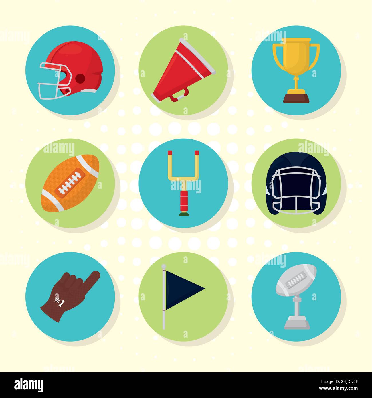 american football icon set design Stock Vector Image & Art - Alamy