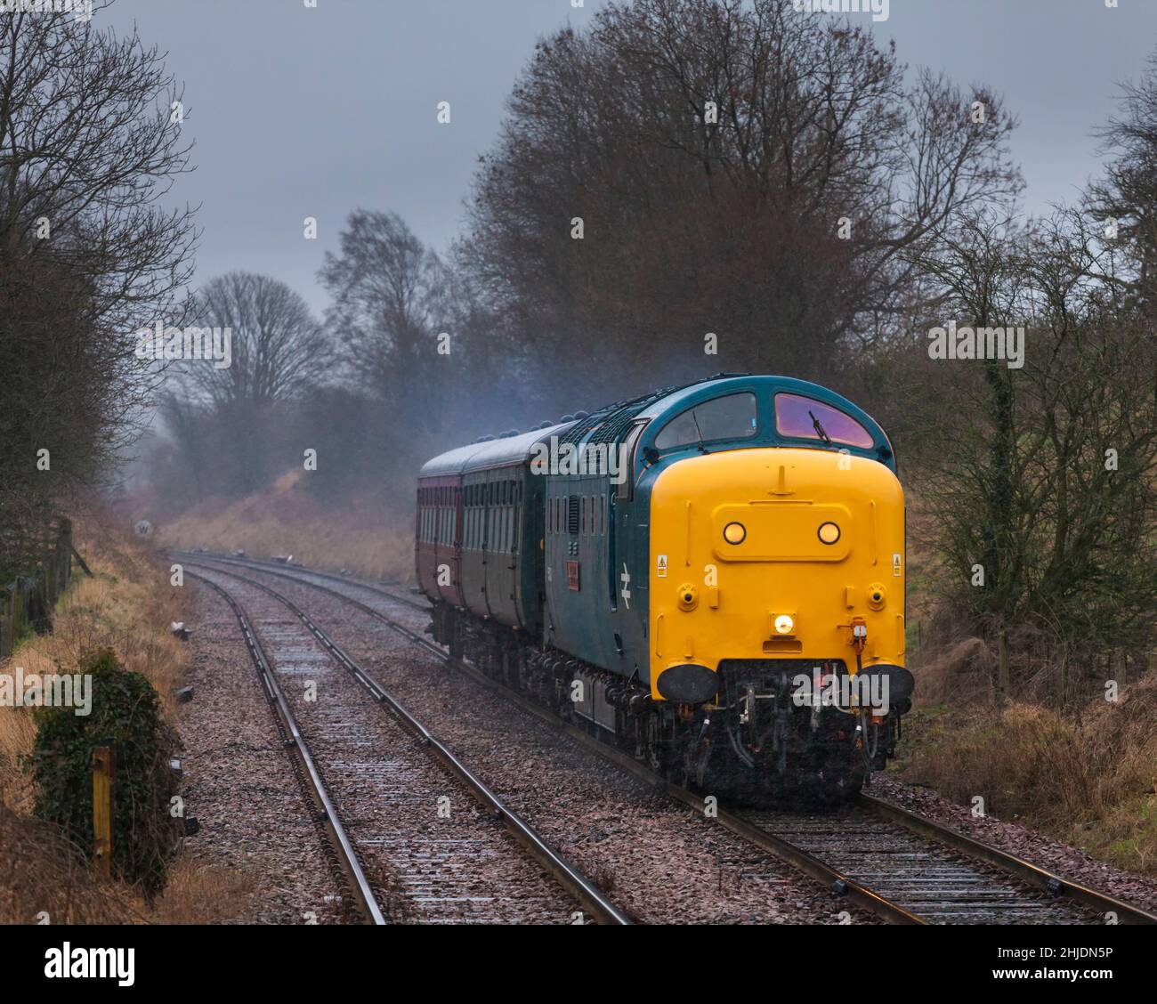 The national railway Museums class 55 deltic locomotive 55002 on the ...