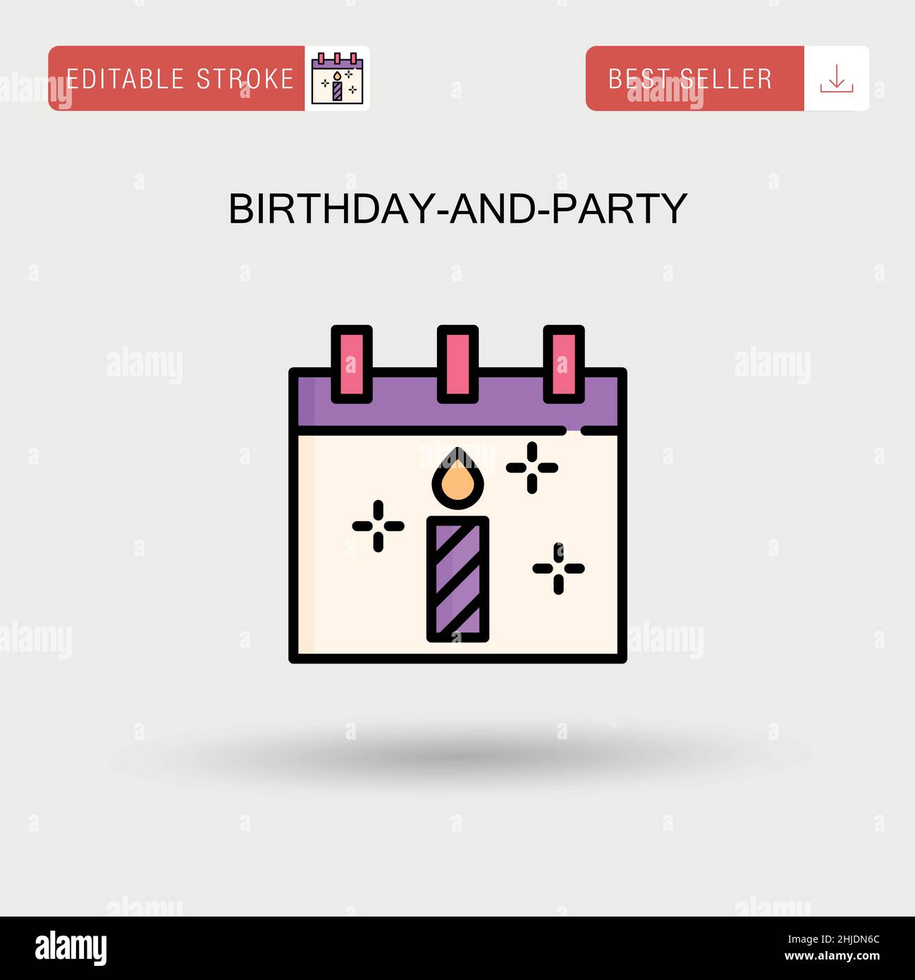 Birthday-and-party Simple vector icon Stock Vector Image & Art - Alamy