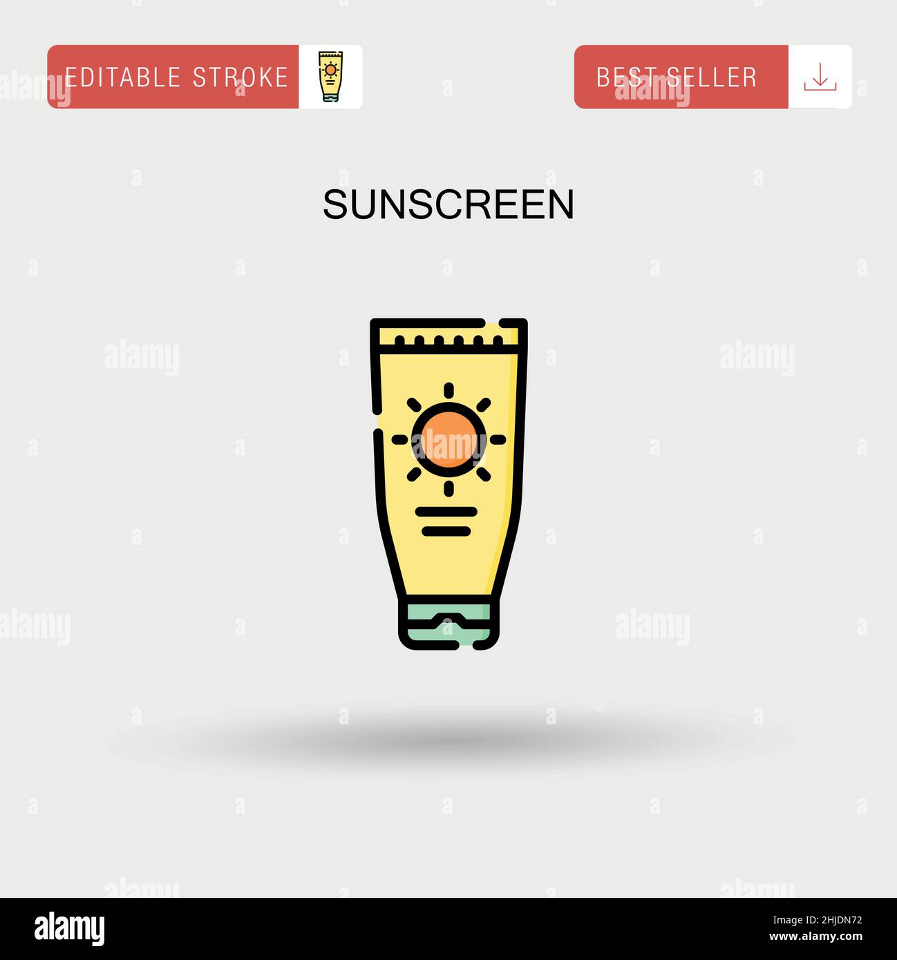 Sunscreen suntan lotion tanning sun block Stock Vector Images - Alamy