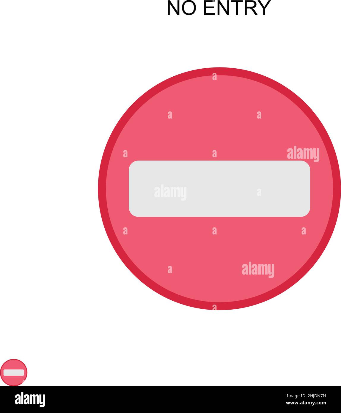 No entry Simple vector icon. Illustration symbol design template for ...