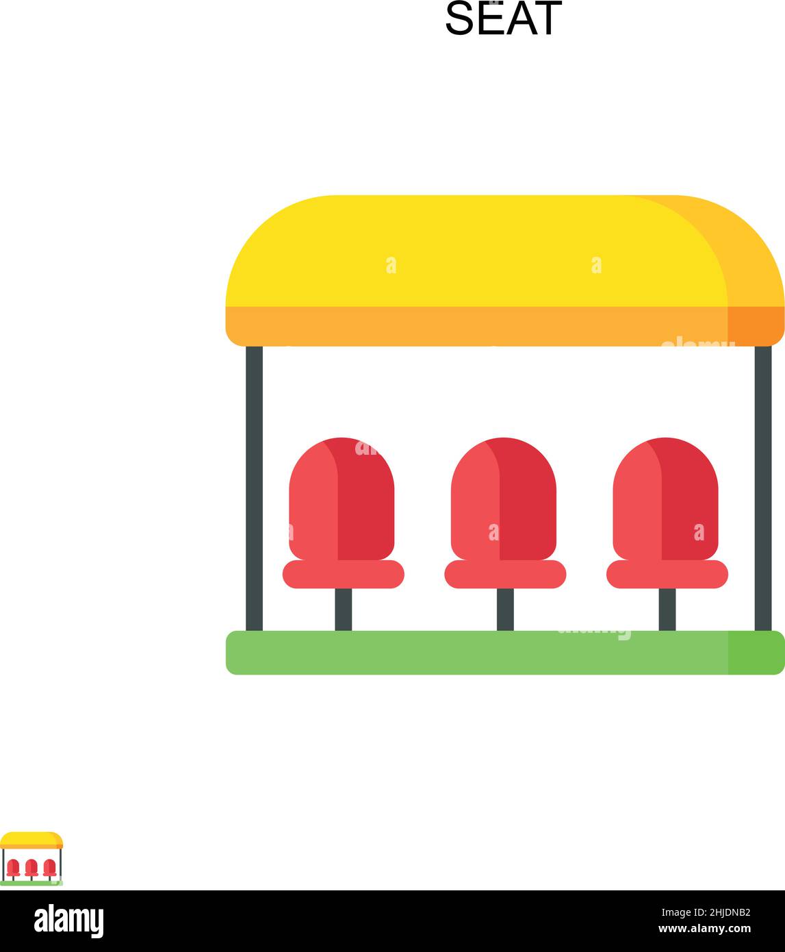 Seat Simple vector icon. Illustration symbol design template for web mobile UI element Stock ...