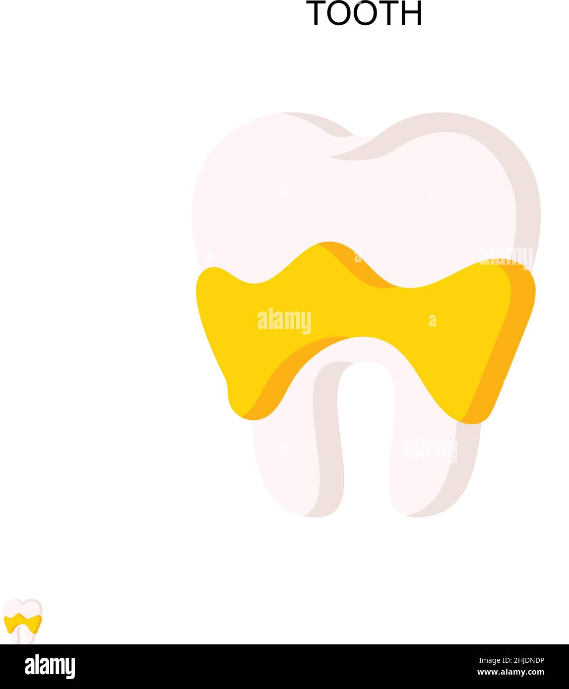 Tooth Simple vector icon. Illustration symbol design template for web ...