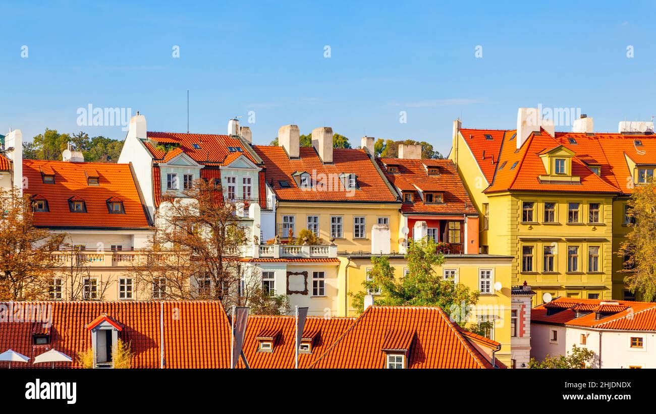 Old houses in Prague, Czechia. Cityscape Stock Photo - Alamy