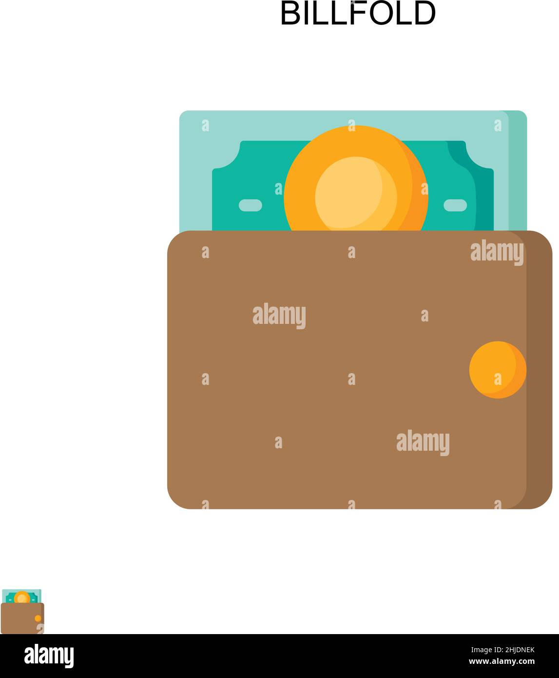 Billfold Simple vector icon. Illustration symbol design template for ...