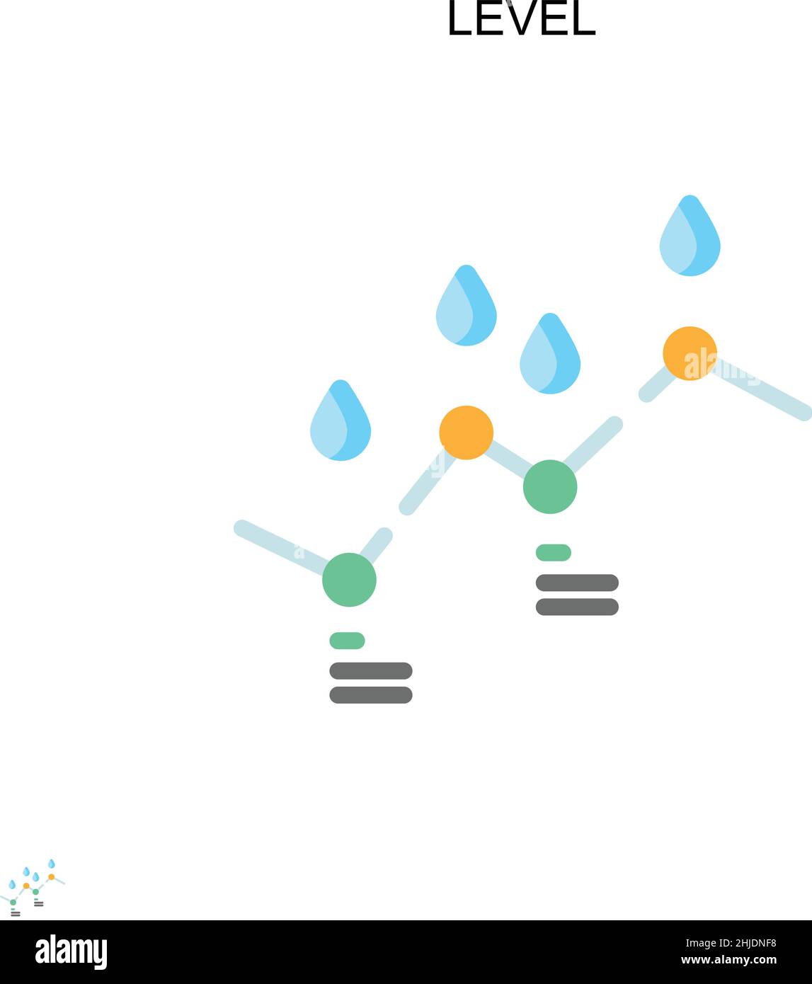Level Simple vector icon. Illustration symbol design template for web ...