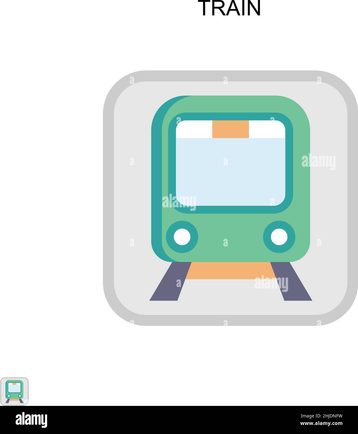 Train Simple vector icon. Illustration symbol design template for web ...