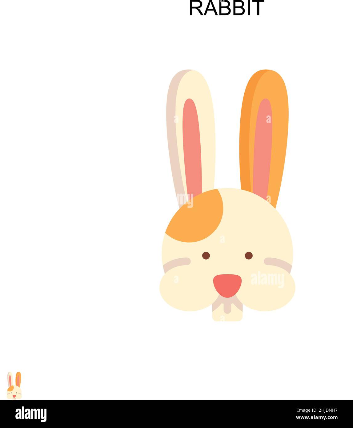 Rabbit Simple vector icon. Illustration symbol design template for web ...