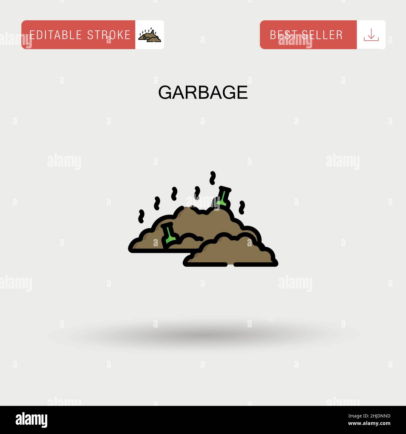 Garbage Simple vector icon Stock Vector Image & Art - Alamy